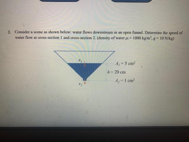 Solved 2. Consider a scene as shown below: water flows | Chegg.com