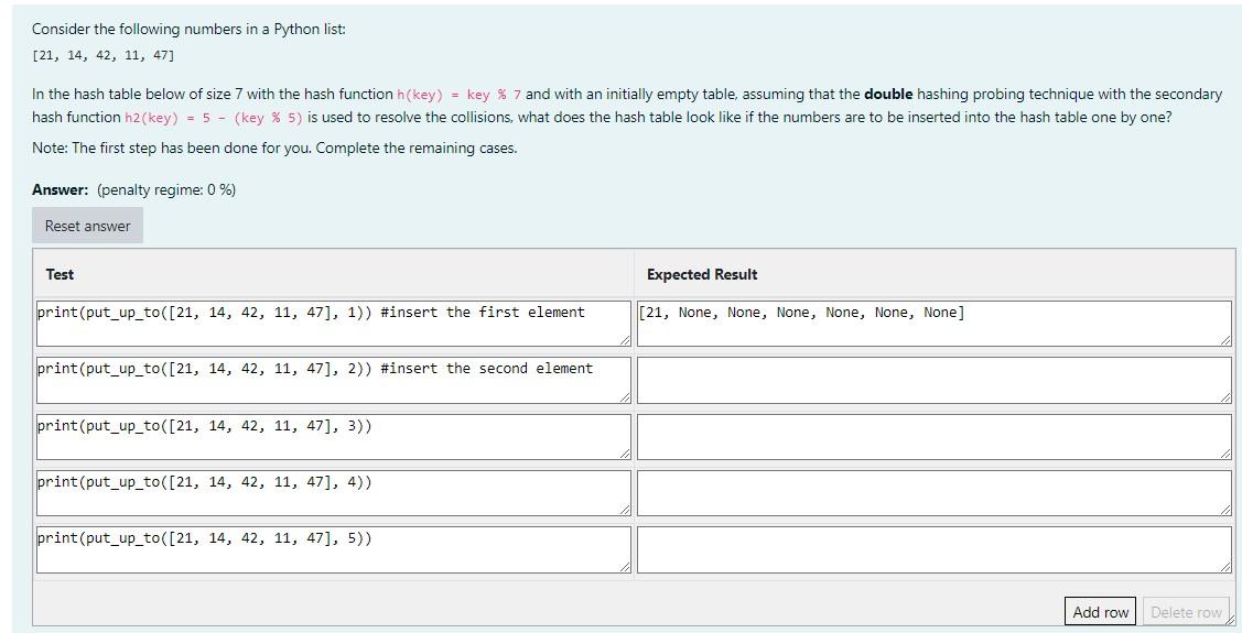 Solved Consider the following numbers in a Python list: | Chegg.com