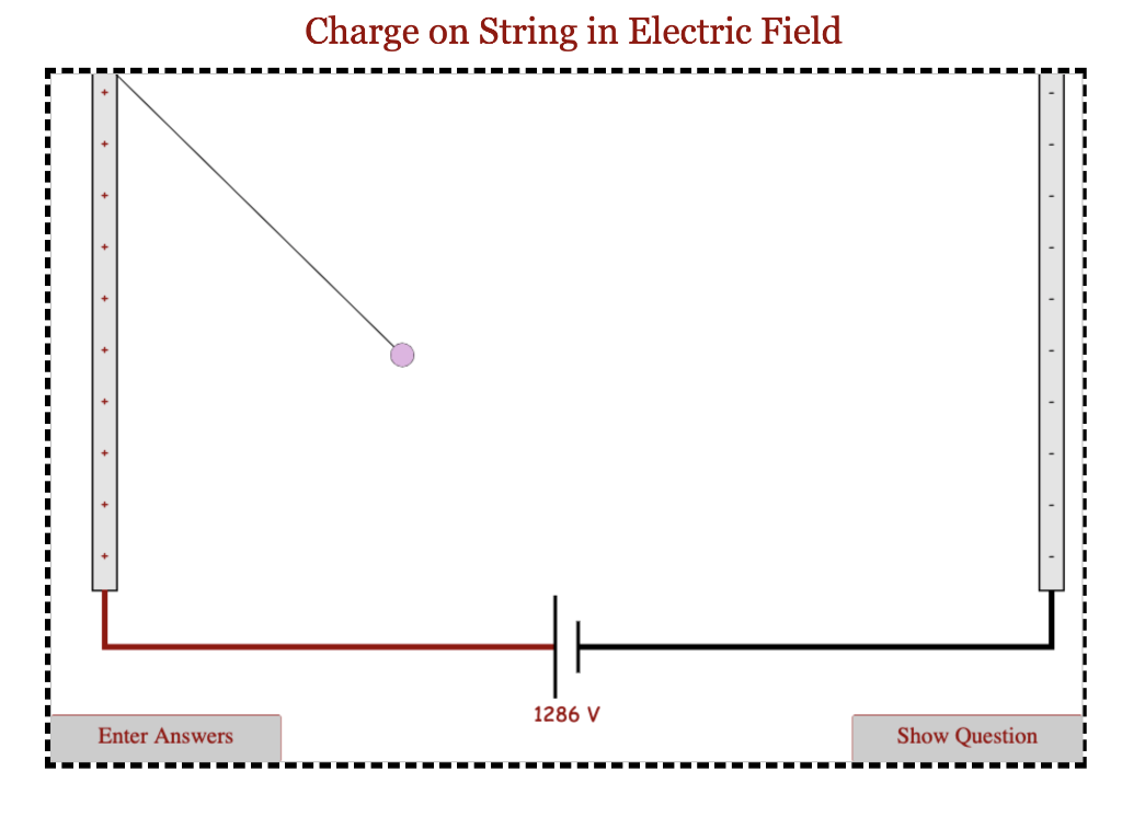 Solved Charge on String in Electric Field The gravitational | Chegg.com