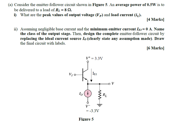Solved Consider the emitter-follower circuit shown in Figure | Chegg.com
