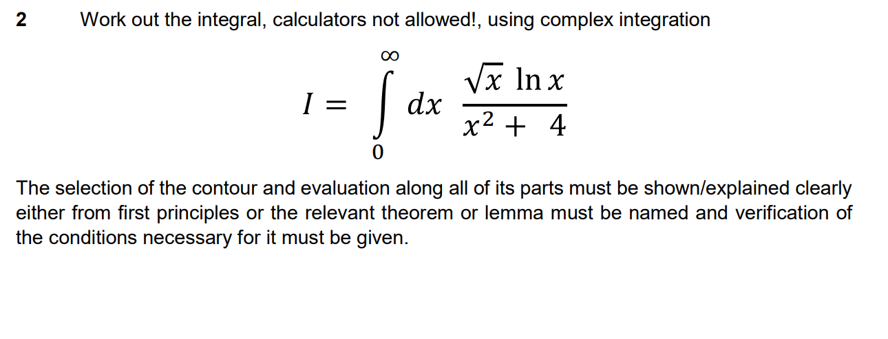Solved 2 Work out the integral, calculators not allowed!, | Chegg.com