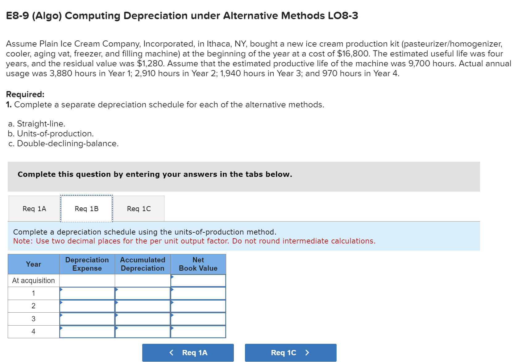 Solved E8-9 (Algo) Computing Depreciation under Alternative | Chegg.com
