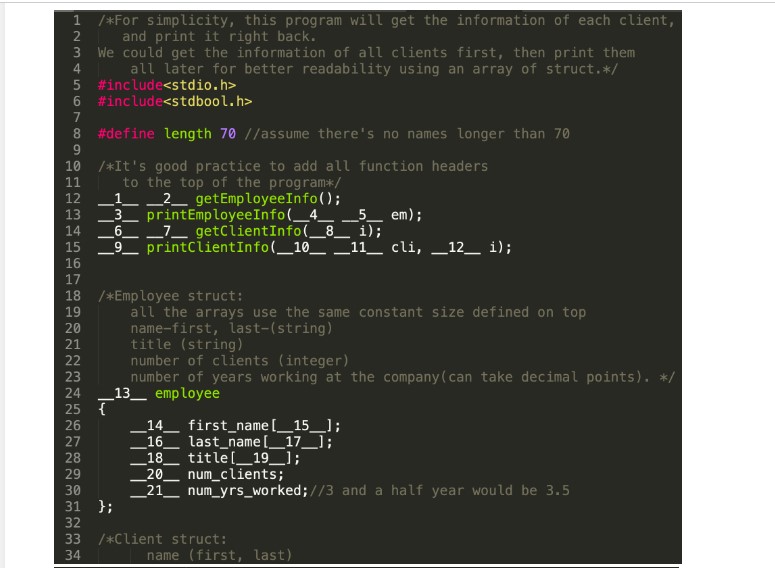 Solved Task 3: Struct You will write a program to keep track | Chegg.com