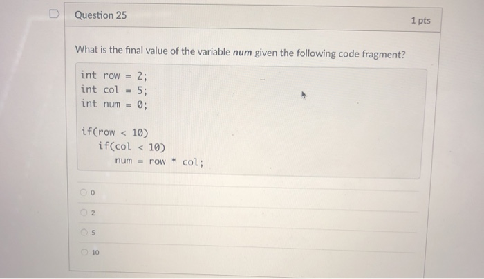 Solved What is the final value of variable myNum after the | Chegg.com