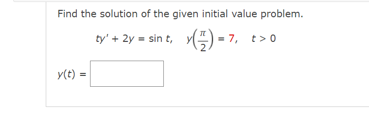 [Solved]: Find the solution of the given initial value pro
