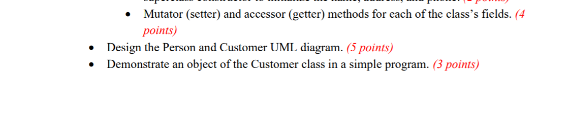 Solved Chapter 10 Assignment (Person and Customer Classes) – | Chegg.com