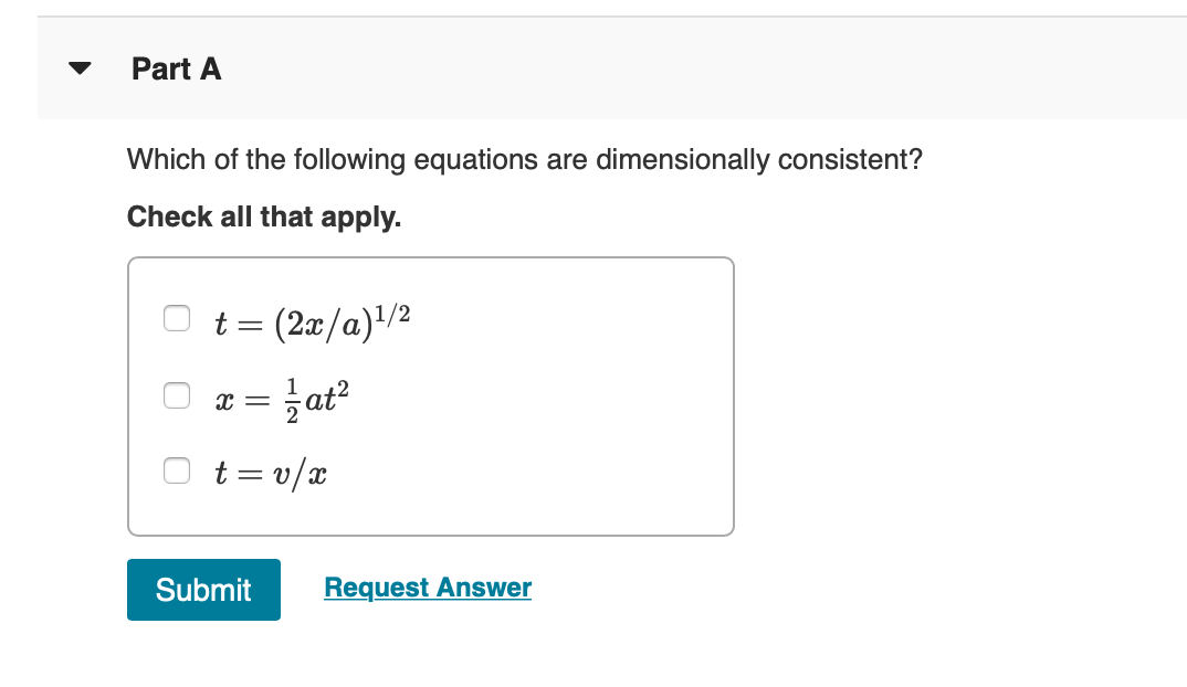 Solved Part A Which of the following equations are | Chegg.com