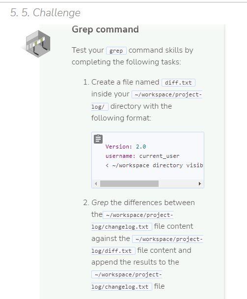 Solved 5.5. Challenge Grep command Test your grep command | Chegg.com