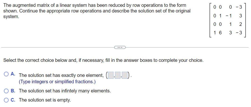 Solved Select the correct choice below and, if necessary, | Chegg.com