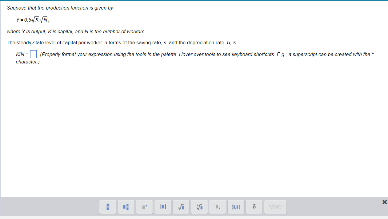 Solved Suppose that the production function is given by | Chegg.com