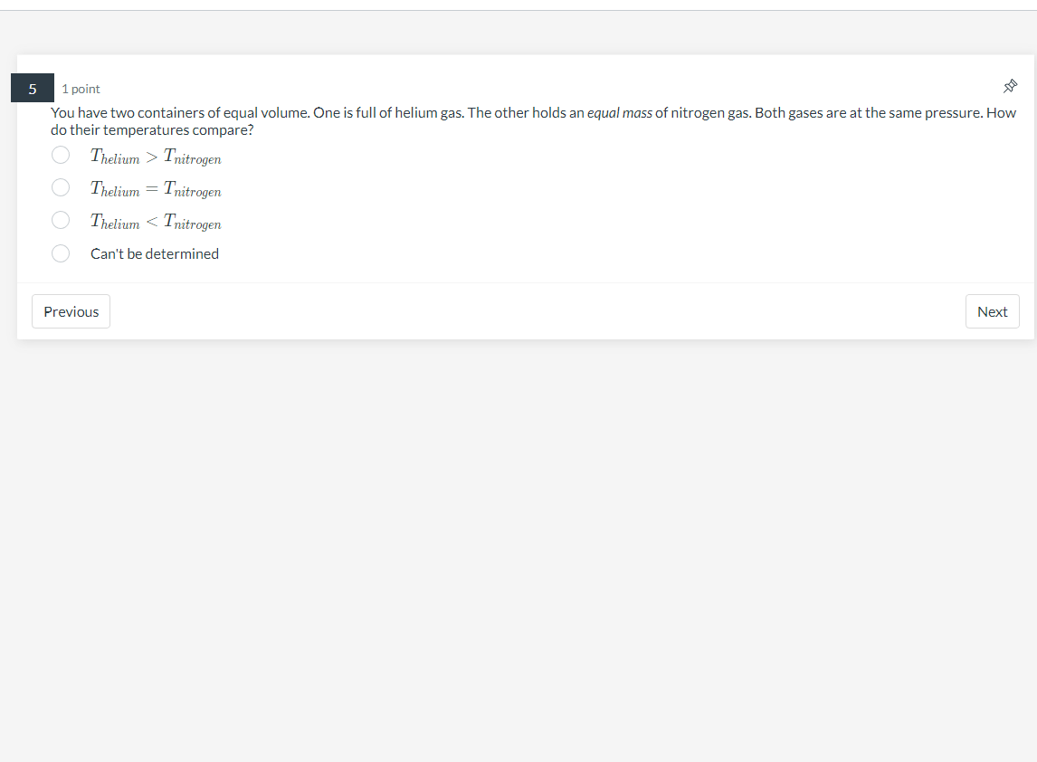 Solved You have two containers of equal volume. One is full | Chegg.com