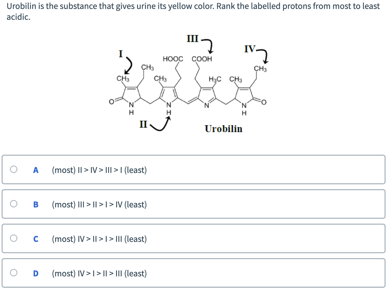Solved Urobilin is the substance that gives urine its yellow | Chegg.com