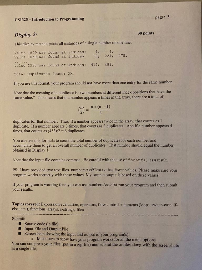 Solved Introduction to Programming CS1325 Introduction Your | Chegg.com