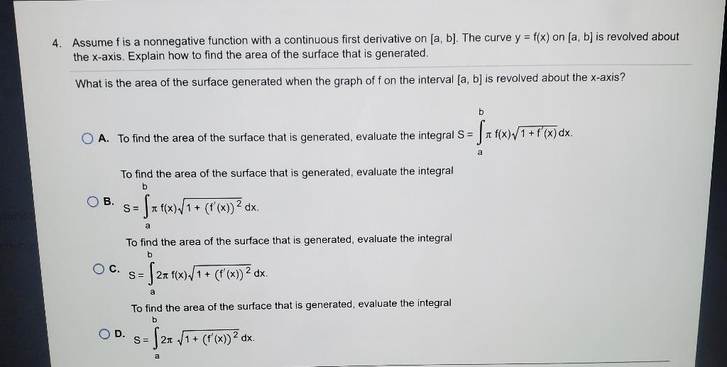 Solved 4. Assume fis a nonnegative function with a | Chegg.com