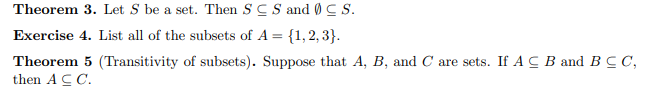 Solved Theorem 3. Let S be a set. Then S S and CS. Exercise | Chegg.com