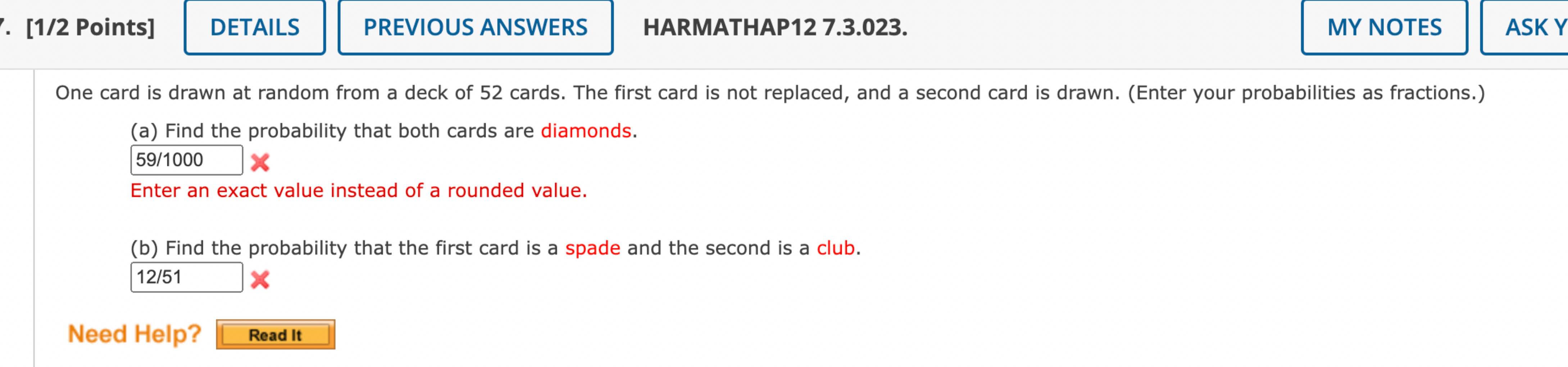 Solved One card is drawn at random from a deck of 52 ﻿cards. | Chegg.com
