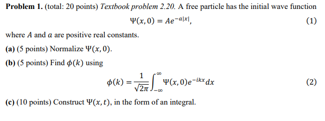 Solved Problem 1. (total: 20 points) Textbook problem 2.20. | Chegg.com