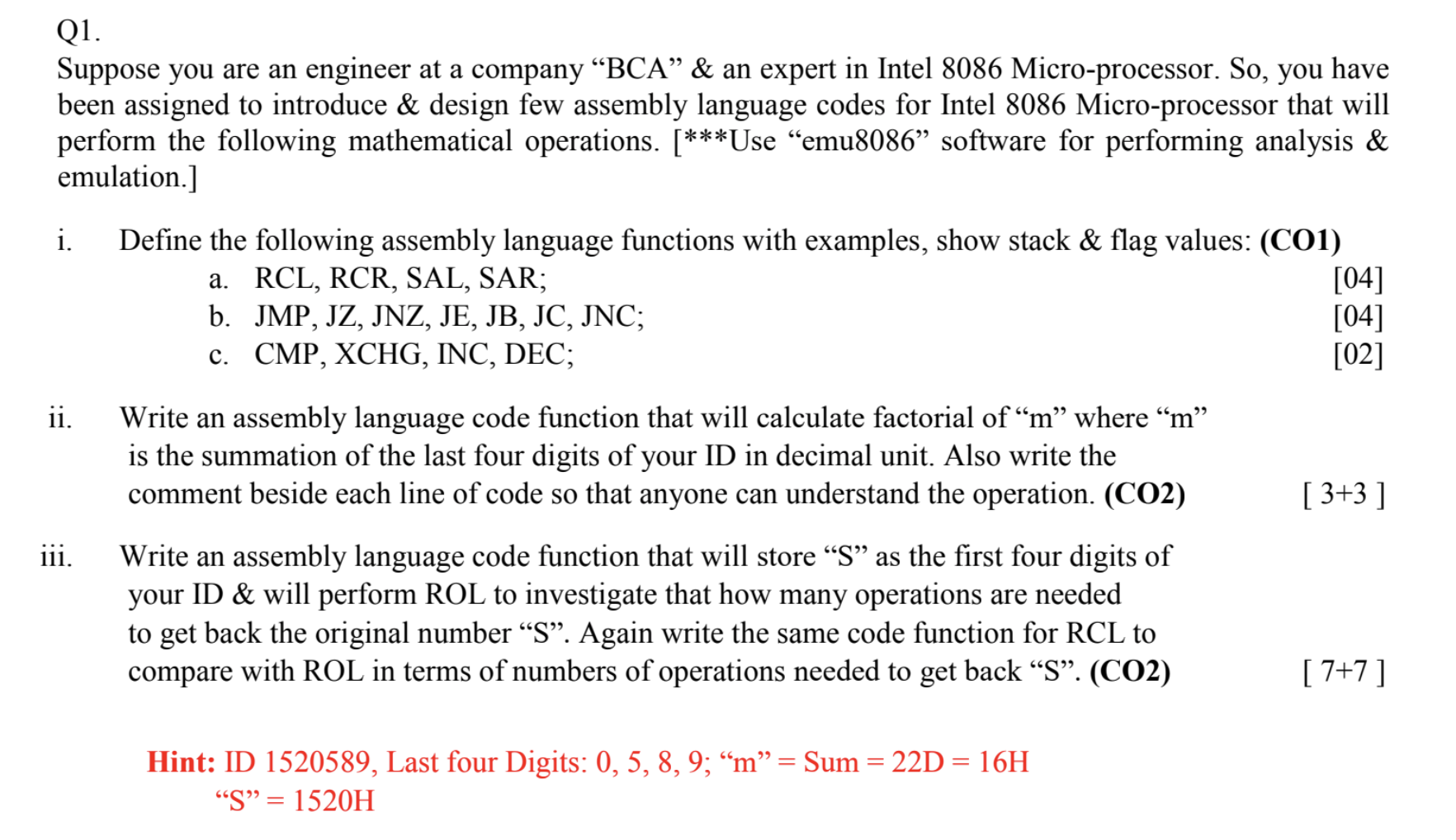 Solved Q1. Suppose you are an engineer at a company “BCA” & | Chegg.com