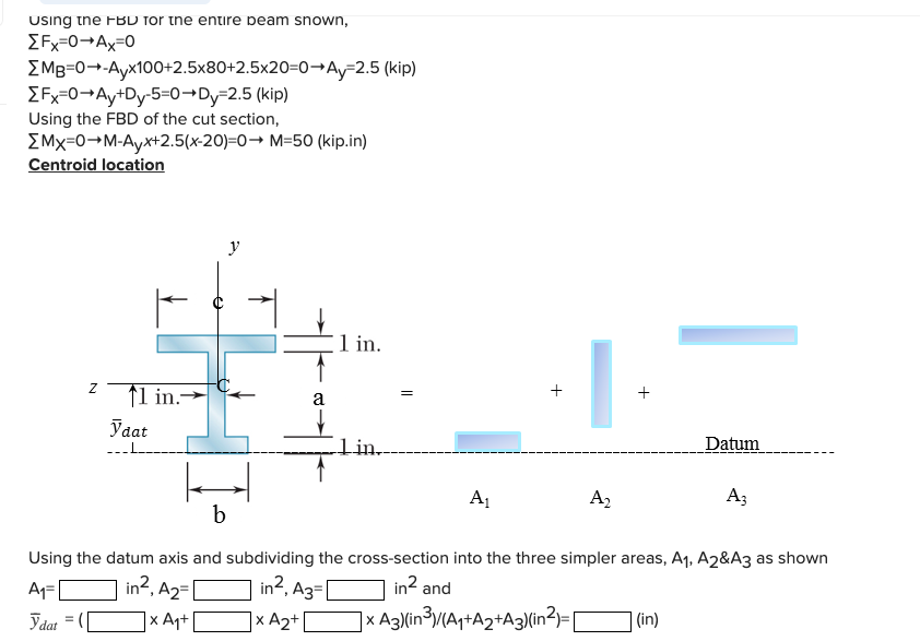 Solved Two vertical forces, each of magnitude P = 2.5 kips, | Chegg.com