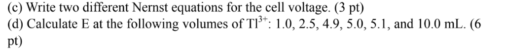5. Consider the titration of 25.0 mL of 0.0100 M Sn2 | Chegg.com