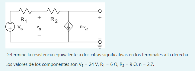 Solved Determine la ﻿resistencia equivalente a dos cifras | Chegg.com