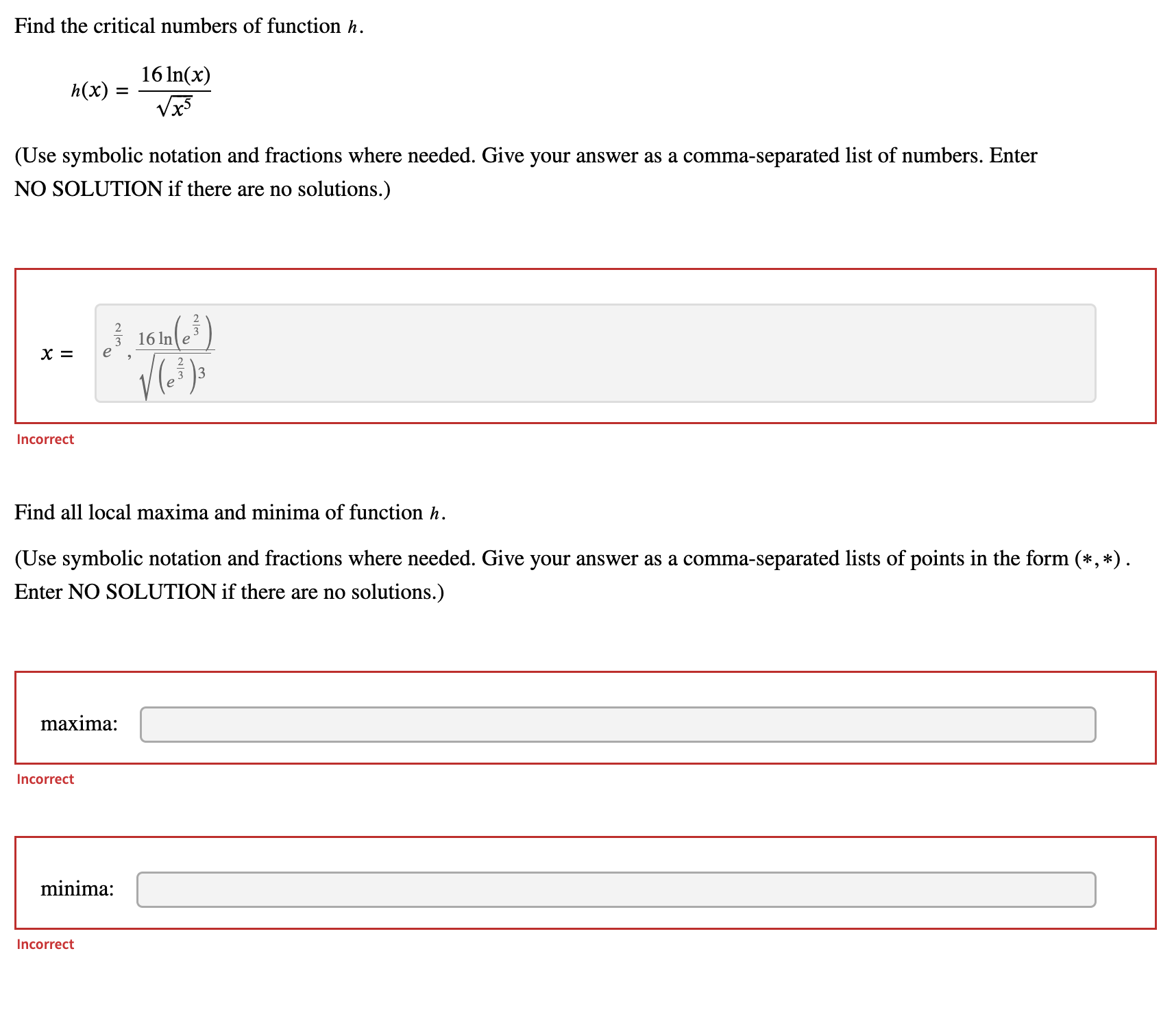 Solved Find the critical numbers of function | Chegg.com
