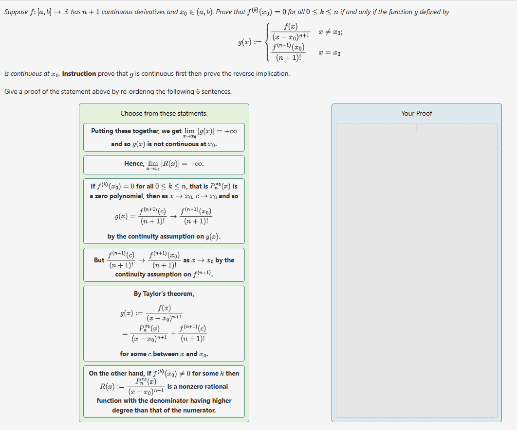 Solved Suppose f:[a,b]→R has n+1 continuous derivatives and | Chegg.com