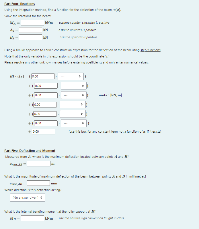 Solved Part Two: Bending Moment Function . Using step | Chegg.com