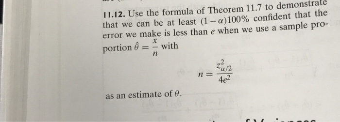 Solved 11.12. Use the formula of Theorem 11.7 to demonstrate | Chegg.com