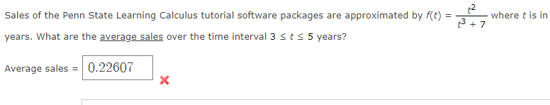 Solved Sales of the Penn State Learning Calculus tutorial | Chegg.com