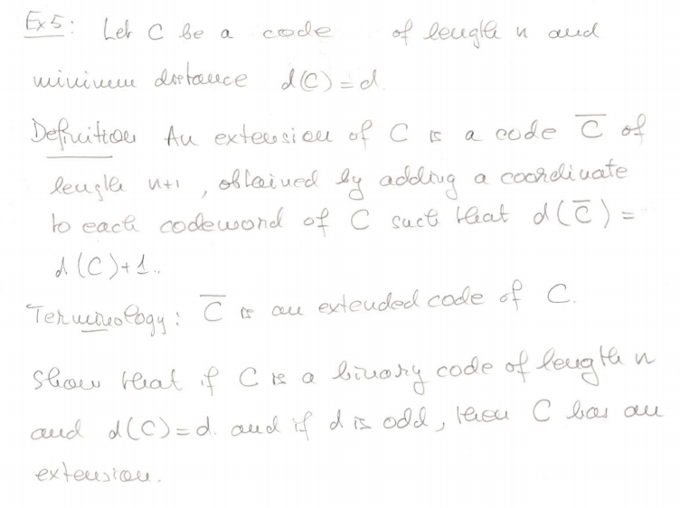 Let C be a code of length n and minimum distance d(C) | Chegg.com
