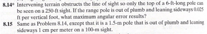 Solved 8.14* Intervening terrain obstructs the line of sight | Chegg.com