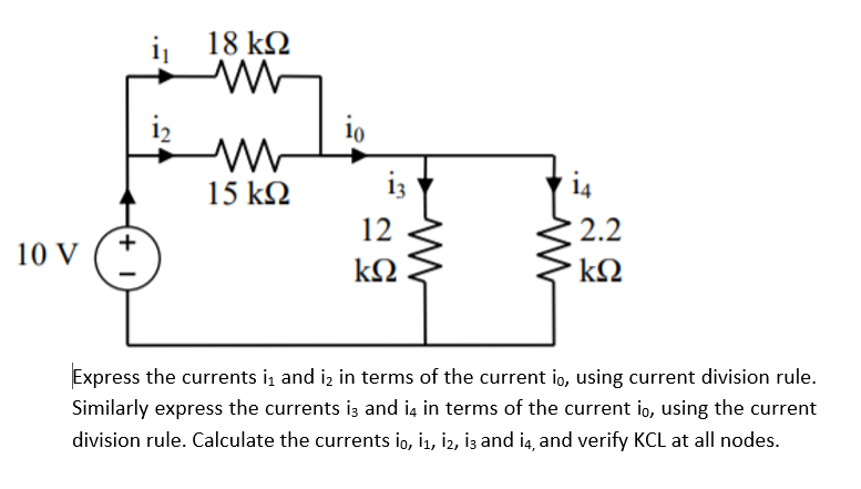 Solved Fig. 3.3. ﻿Current Divider CircuitExpress the | Chegg.com