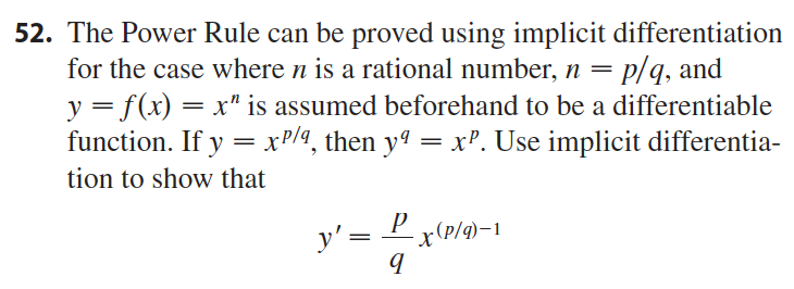 Solved Derive the derivative power rule in the following | Chegg.com