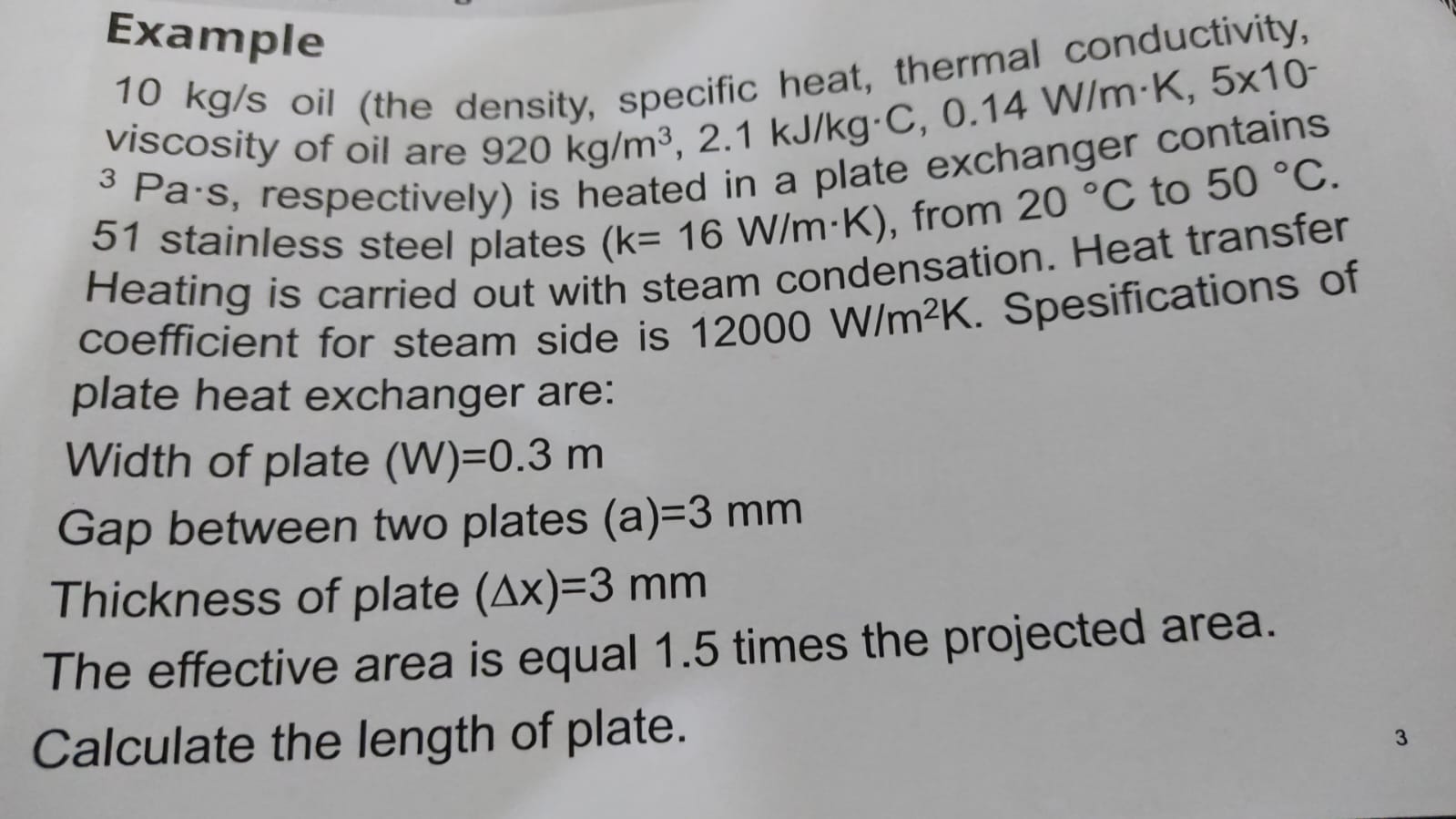 Solved Example10kgs ﻿oil (the density, specific heat, | Chegg.com