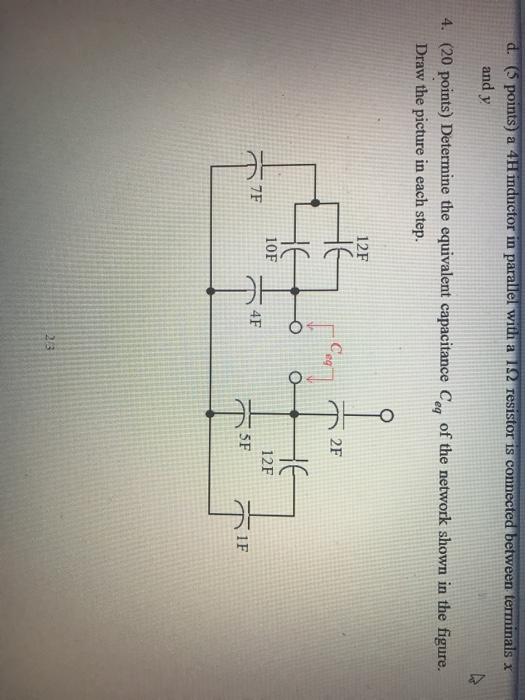 Solved points) a 4H inductor in parallel with a 182 resistor | Chegg.com