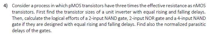 Solved Consider a process in which pMOS transistors have | Chegg.com