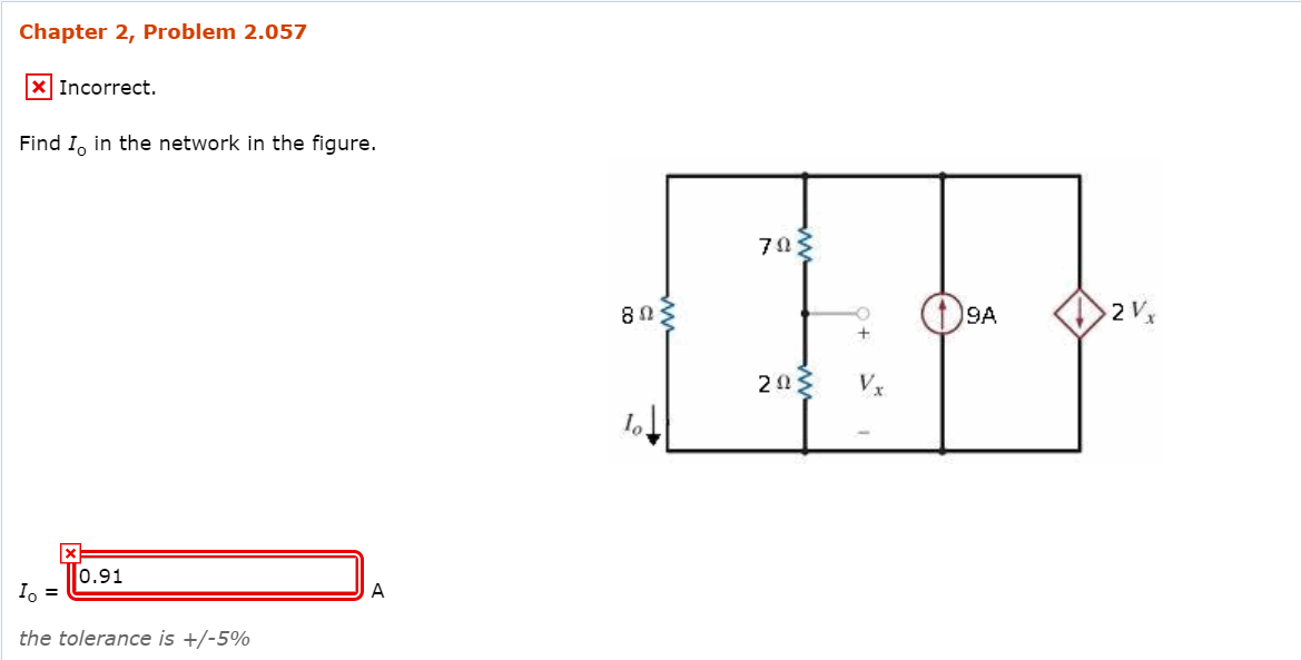 Solved Chapter 2, Problem 2.057 x Incorrect Find 1, in the | Chegg.com