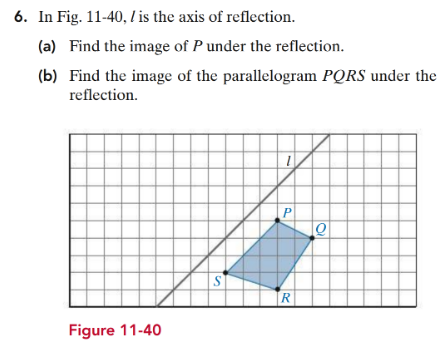 Solved 6. In Fig. 11−40,l is the axis of reflection. (a) | Chegg.com