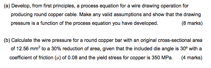 Solved (a) Develop, from first principles, a process | Chegg.com