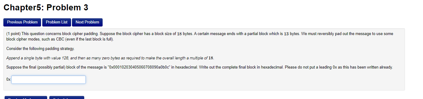 Solved block cipher modes, such as CBC (even if the last | Chegg.com Solved block cipher modes, such as CBC (even if the last | Chegg.com