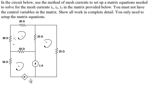 Solved In the circuit below, use the method of mesh currents | Chegg.com