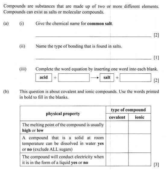 Solved Compounds are substances that are made up of two or | Chegg.com