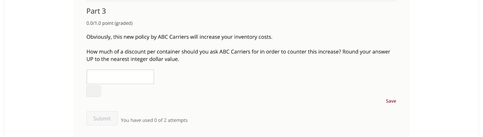 Solved Slow Steaming You are in charge of inbound | Chegg.com
