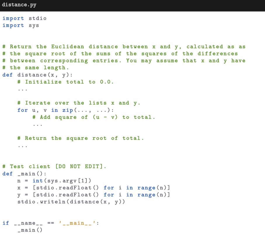 Solved Exercise 2 Euclidean Distance Implement The