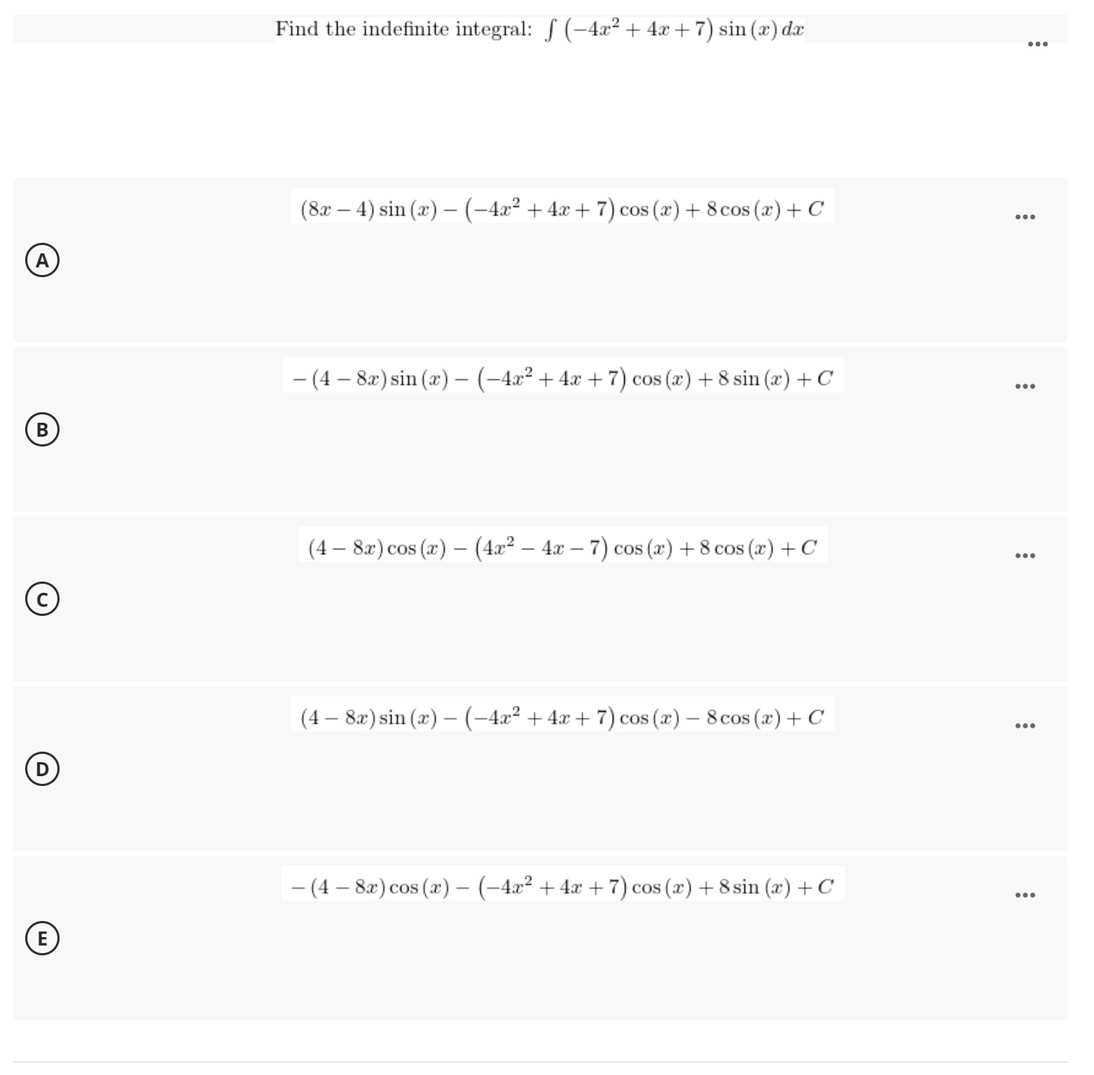 solved-find-the-indefinite-integral-4x2-4x-7-sin-x-dx-chegg