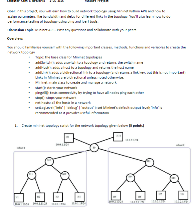 Solved Computer Comn & Networks 3166 Kuninet Project Goal: | Chegg.com