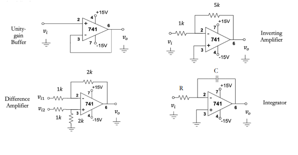 Solved 5k +15V +15V 1k 741 2 Vi Unity gain Buffer VO 741 | Chegg.com