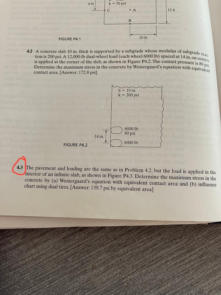 Solved Using Westergaard’s equation only, and change slab | Chegg.com