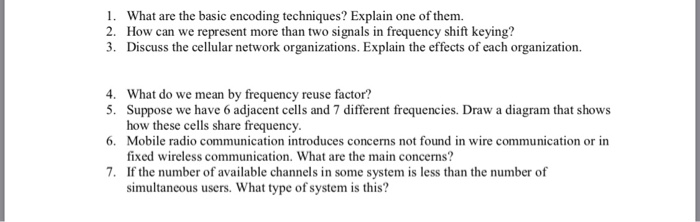 Solved 1. What are the basic encoding techniques? Explain | Chegg.com